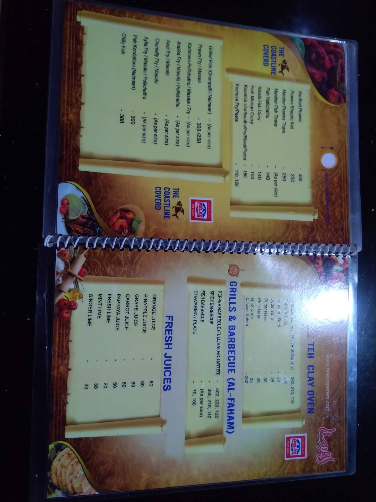 Menu at Relax Gramya Restaurant, Irinjalakuda