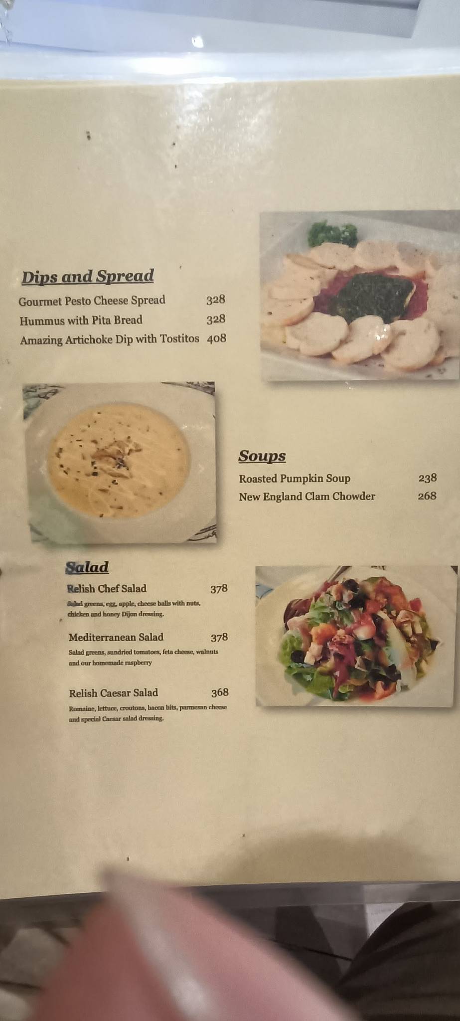 Menu at Relish, Hello Happiness! restaurant, Quezon City