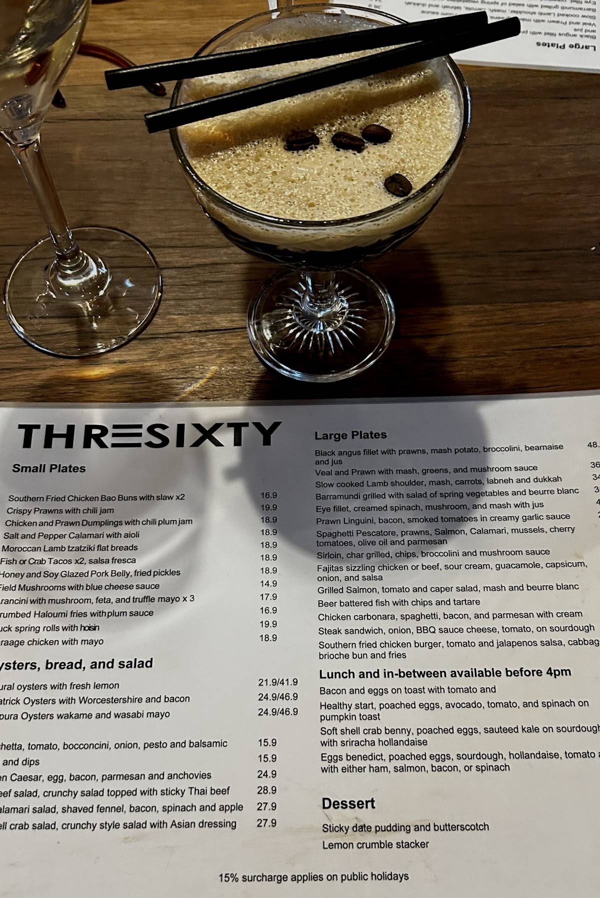 Menu at 3 Sixty Restaurant Bar The Grand Hotel, Labrador