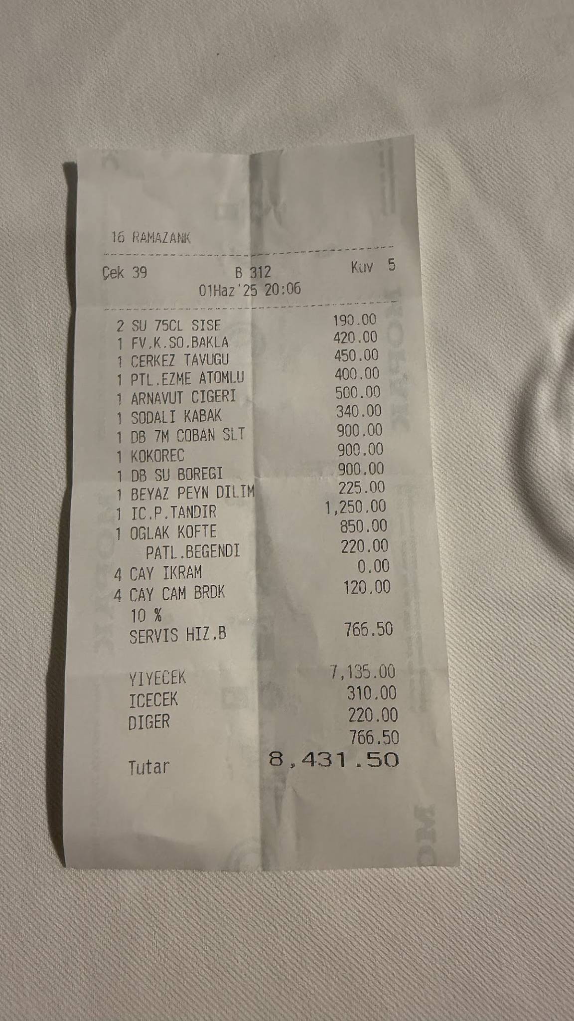 Menu at 7 Mehmet, Antalya, Meltem Mahallesi