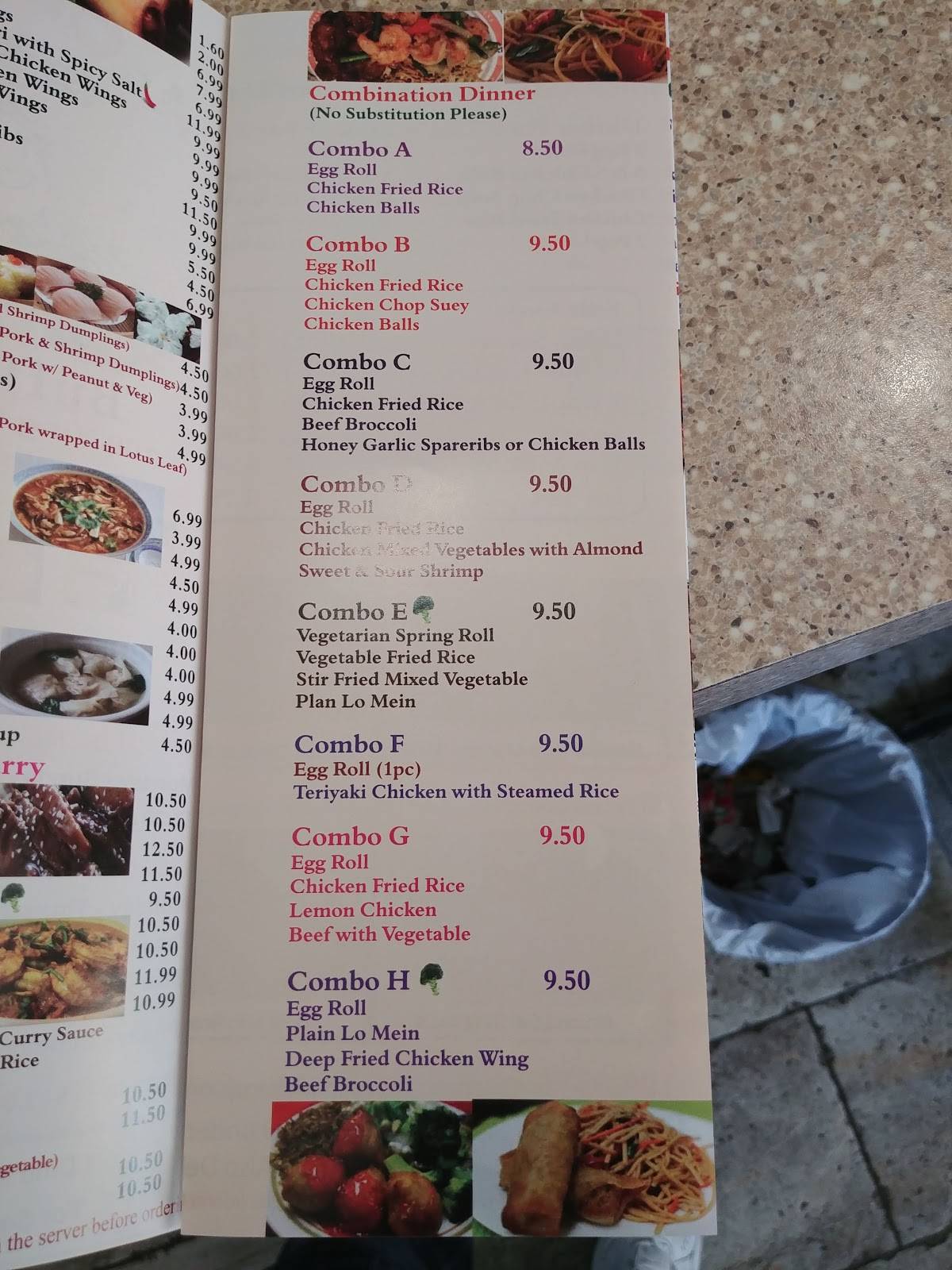 Menu at A- One Delights Buffet restaurant, Bowmanville