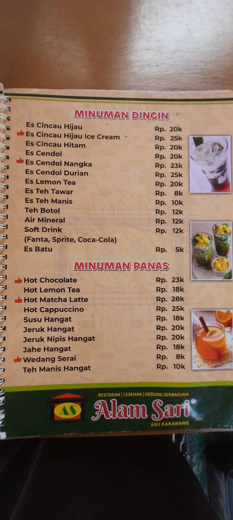 Menu at Restoran - Lesehan - GSG Alam Sari Asli Karawang restaurant ...