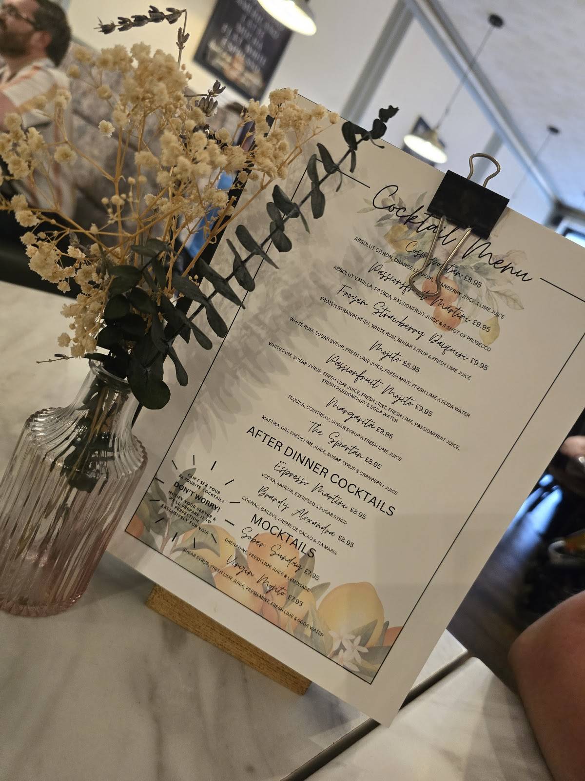 Menu at Alexandra Restaurant, Great Yarmouth