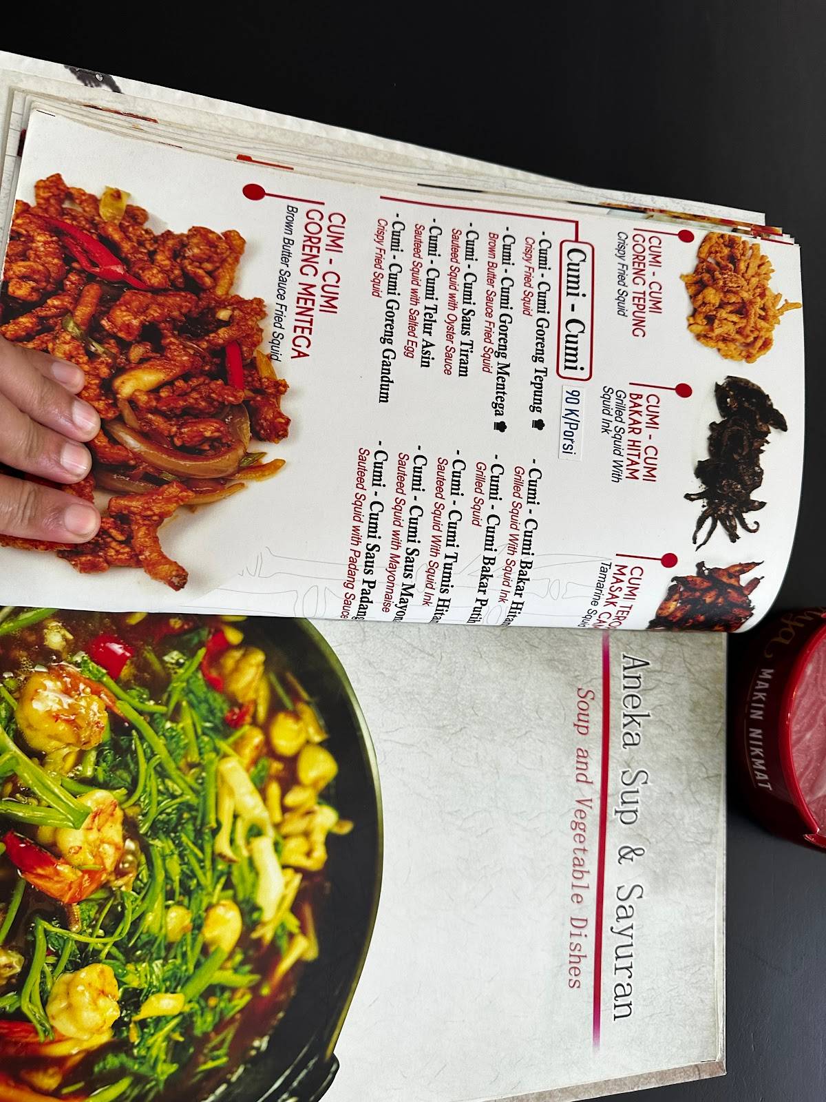 Menu at Restaurant Apong Seafood, Balikpapan