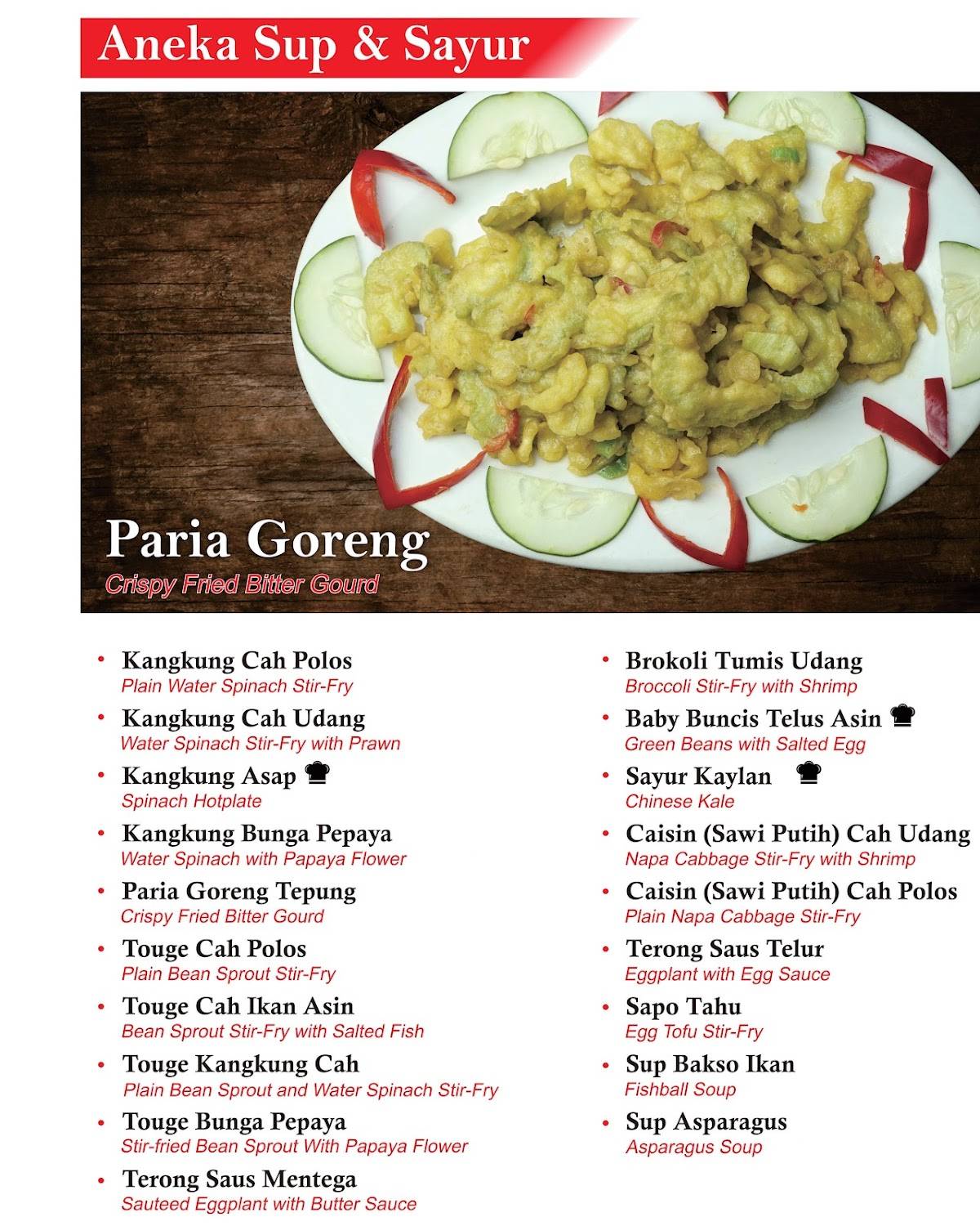 Menu at Restaurant Apong Seafood, Balikpapan