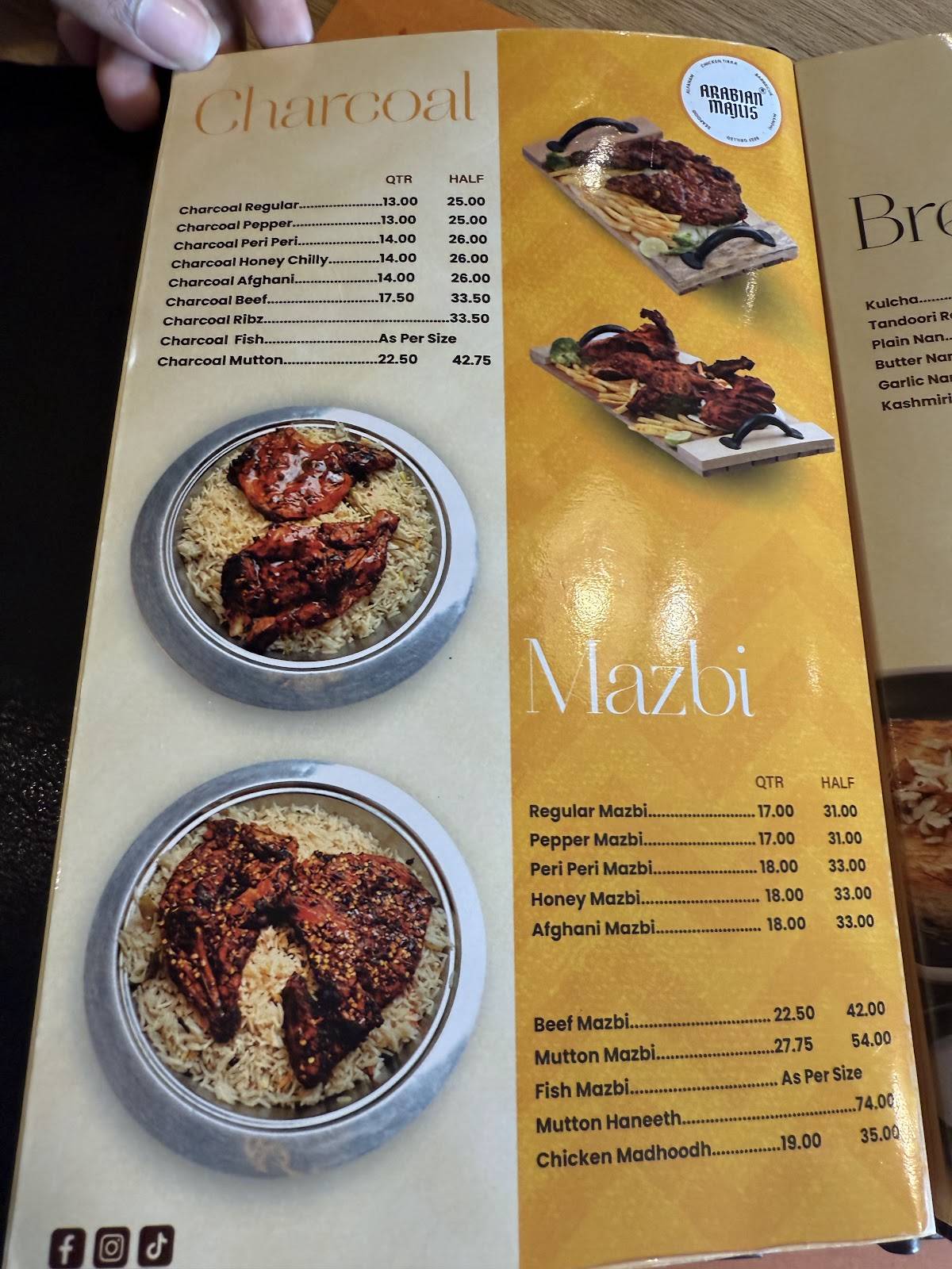 Menu at Arabian Majlis Mandi Restaurant Al karama, Dubai