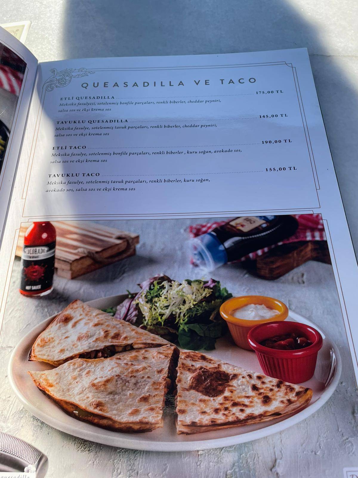 Menu at Barnathan Cafe Brasserie, Istanbul