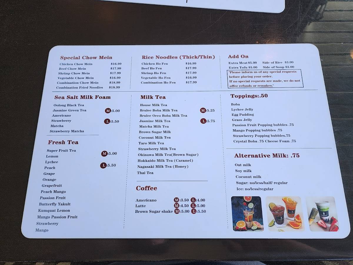 Menu at Black Straw Tea Bar & Kitchen, Spokane Valley