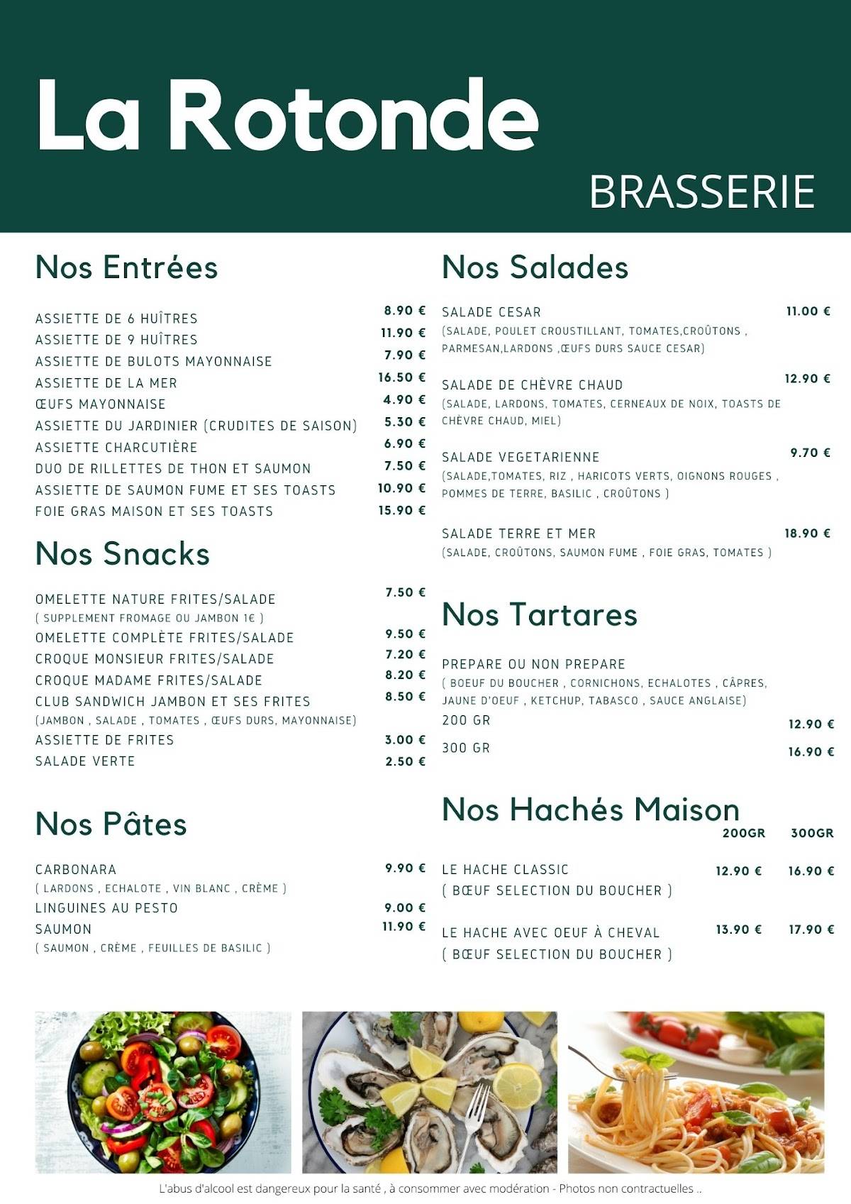 Menu au Brasserie La Rotonde restaurant, Saint-Lô