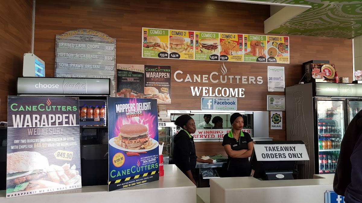 Menu at Canecutters Glenwood restaurant, Durban, 53-55 Helen Joseph Rd