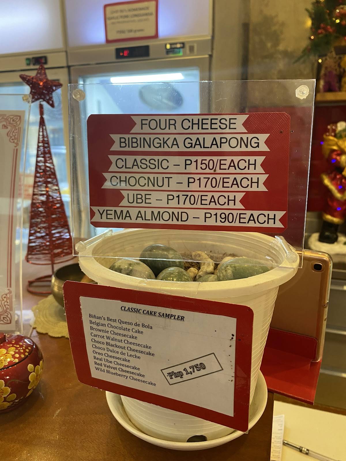 Menu at Chef RV Cafe, Biñan