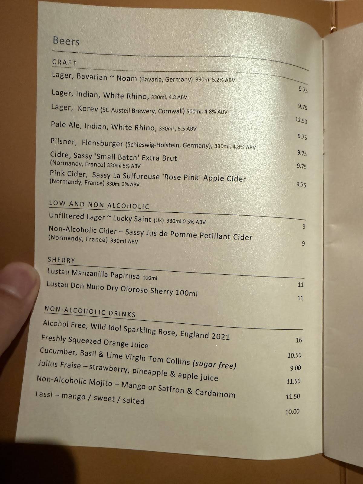 Menu at Chutney Mary restaurant, London, 73 St James's St