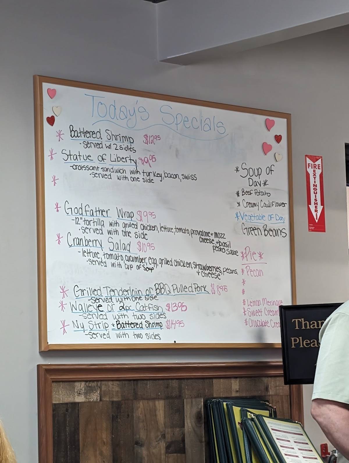 Menu at Cranberries restaurant, Jasper