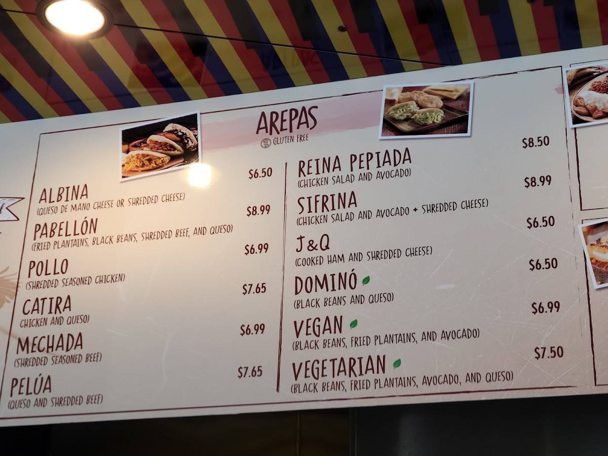 Menu at Cumaco Arepa House restaurant, Indianapolis