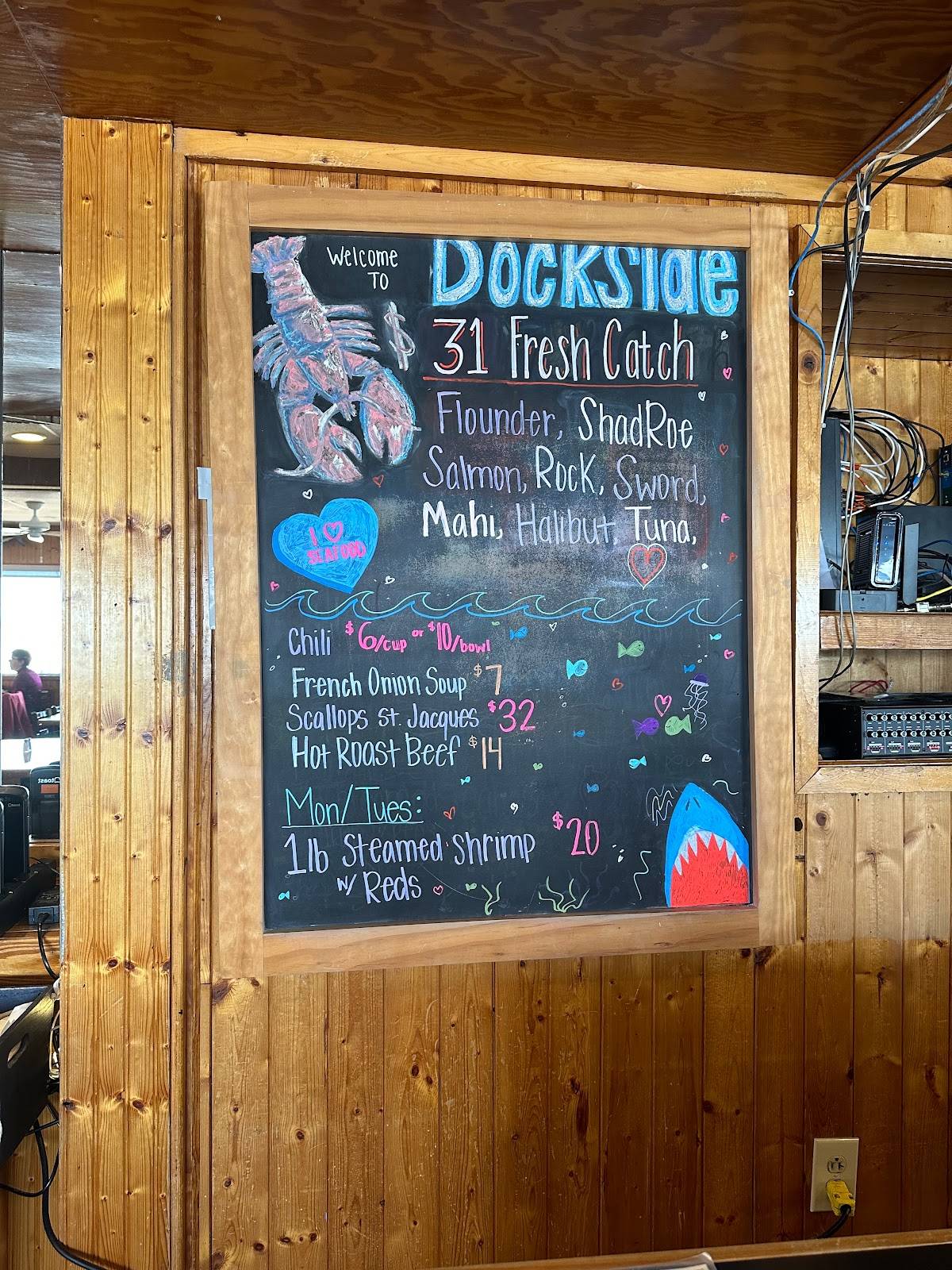Menu at Dockside Seafood & Fishing Center restaurant, Virginia Beach