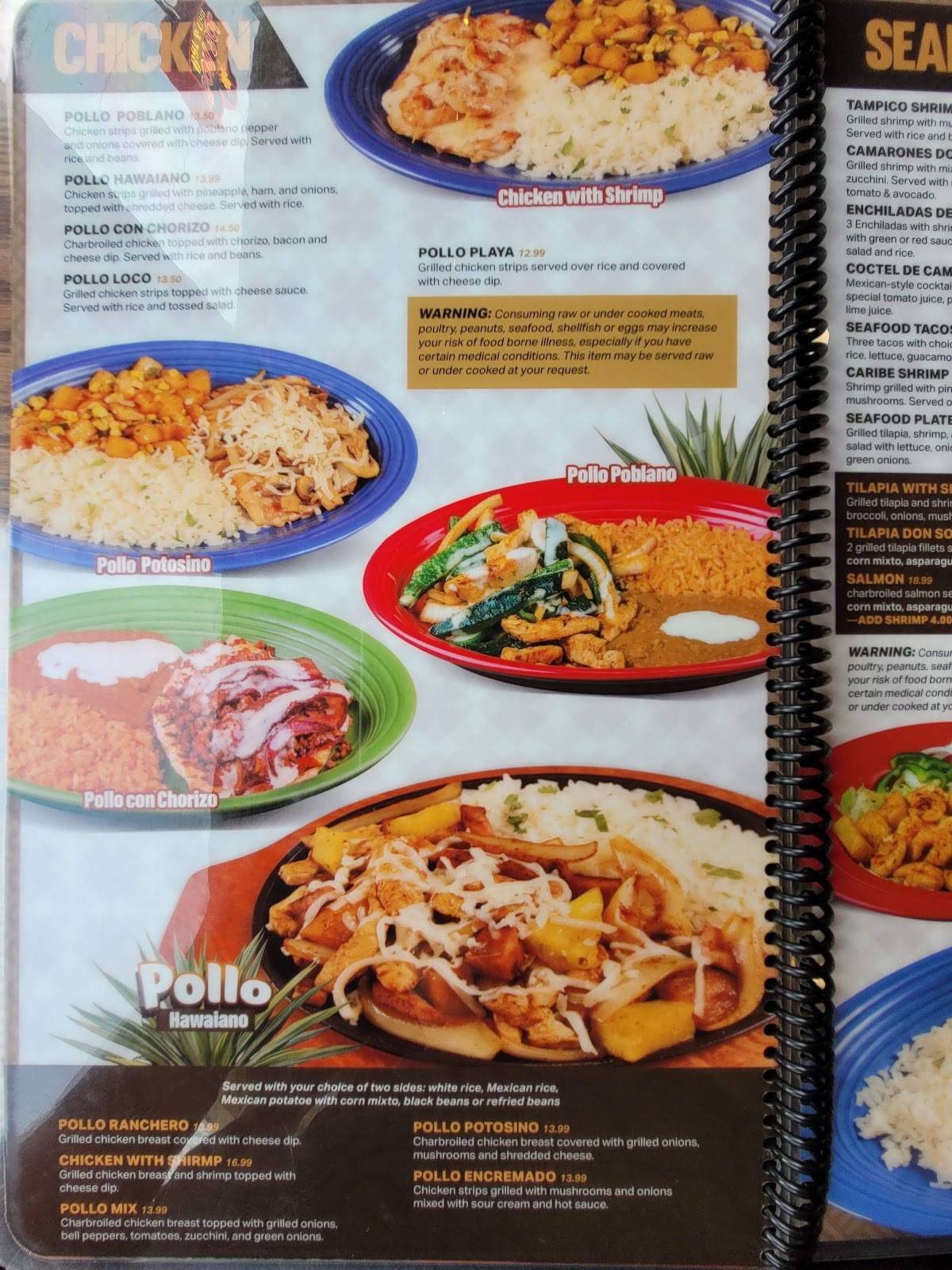 Menu at Don Sol Mexican Grill restaurant, Anna