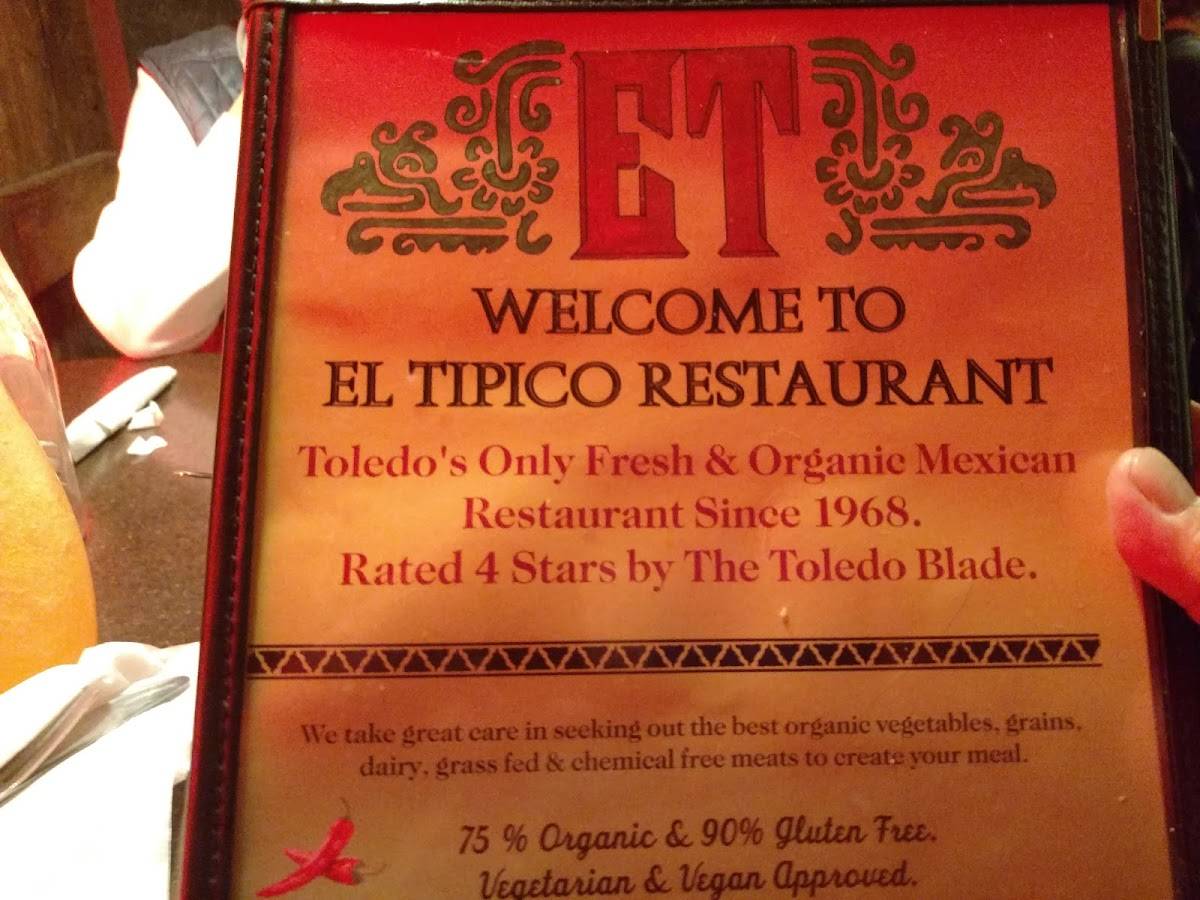 Menu at El Tipico Restaurant, Toledo