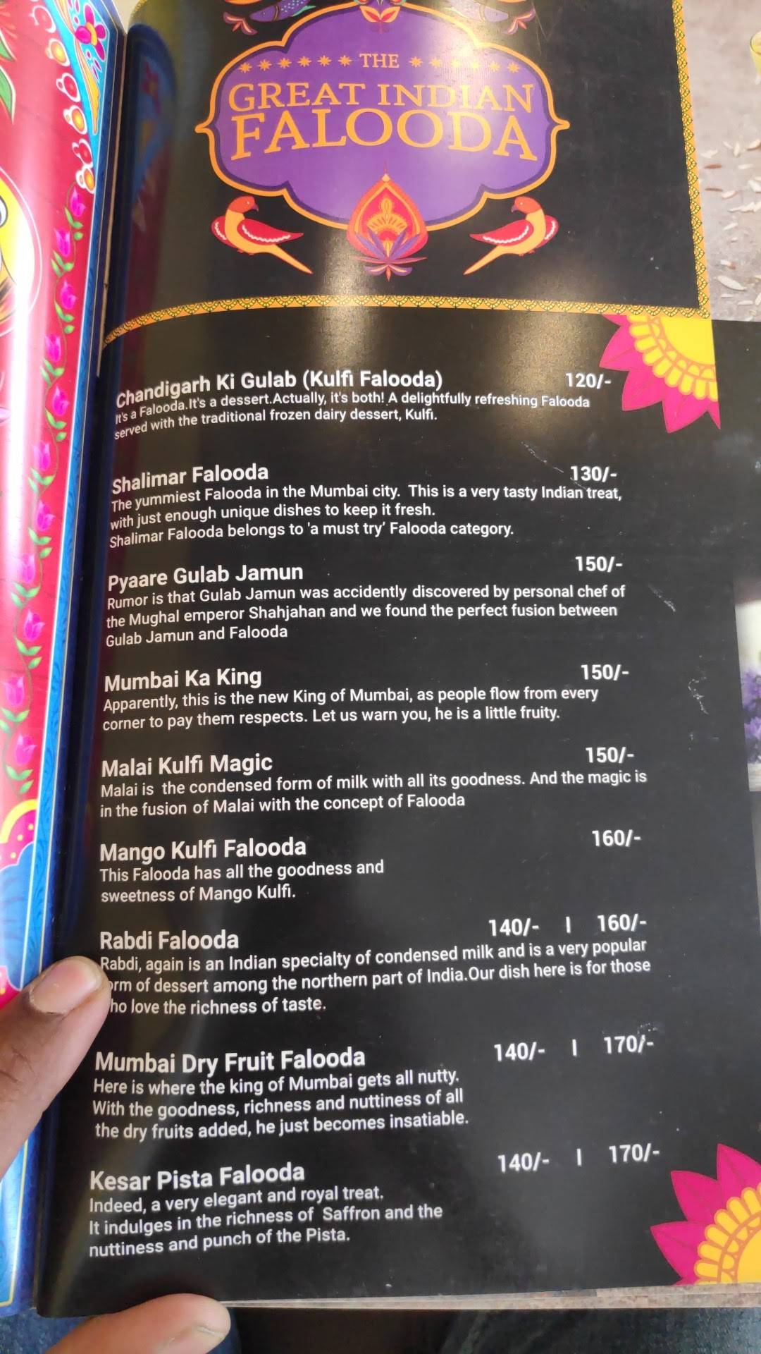 Menu at Falooda Nation Hsr Layout, Bengaluru, 191