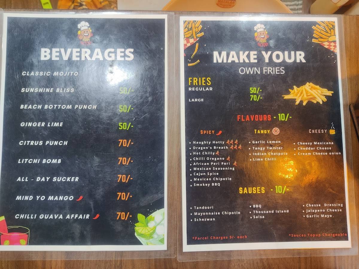 Menu at Fries Factory - Malleshwara, Bengaluru