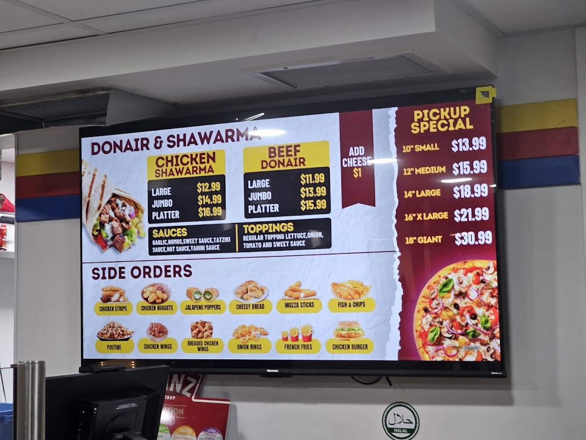 Menu at GREAT CANADIAN PIZZA & DONAIR 100% HALAL restaurant, Edmonton