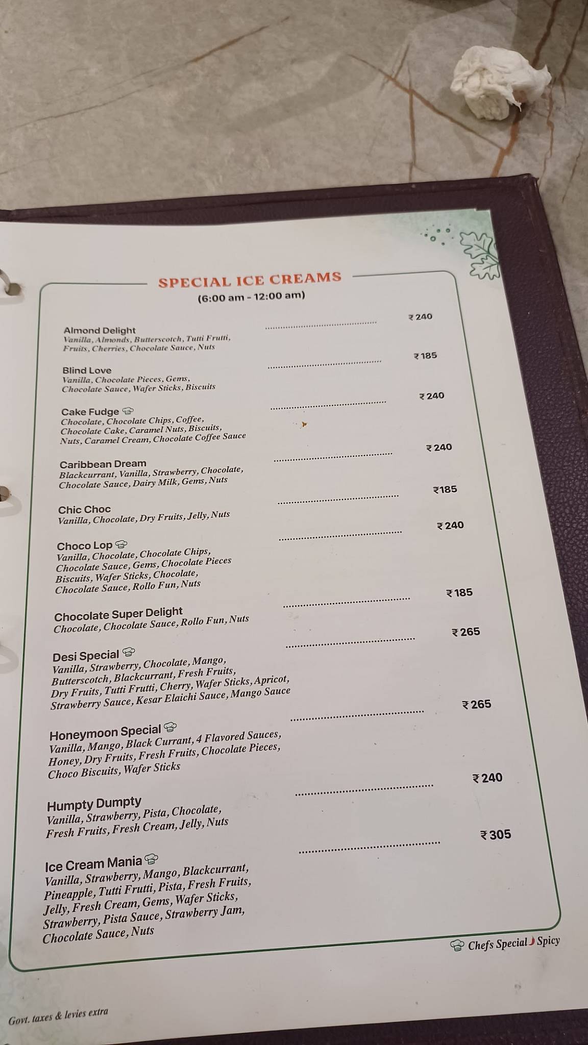 Menu at Geetham Veg Restaurant, Chennai, 8/7