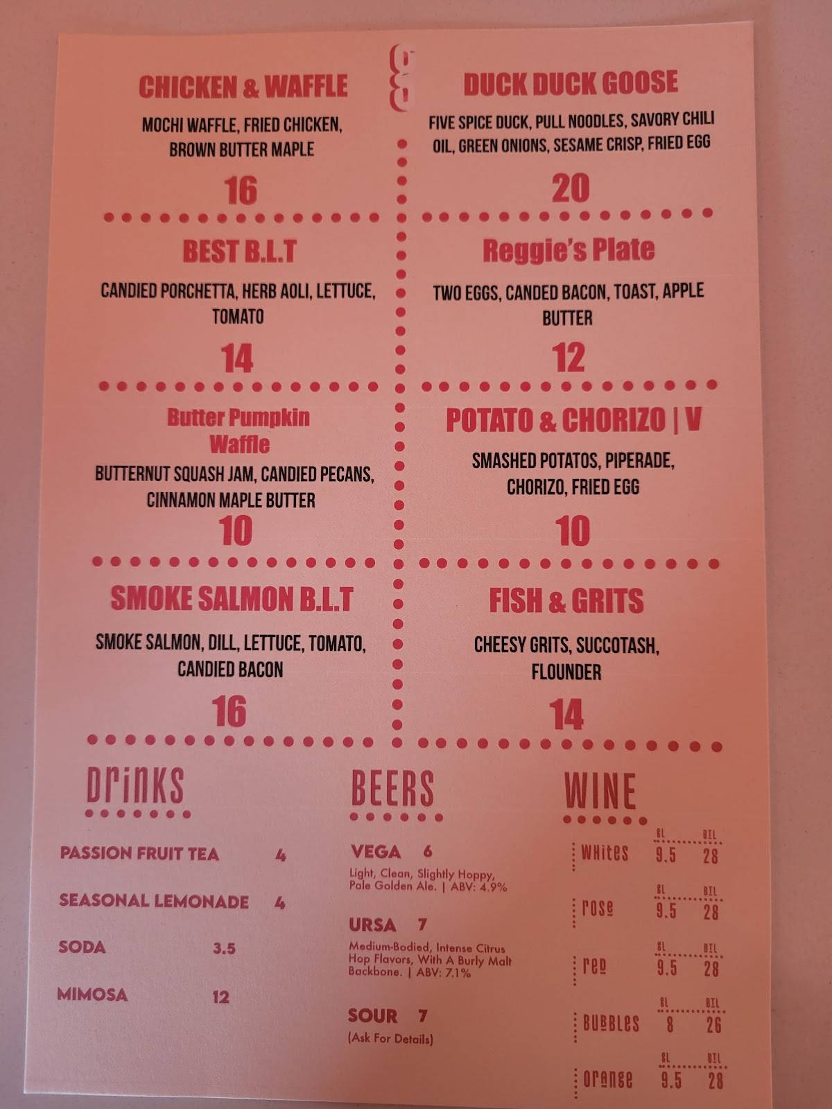 Menu at Germain's Chicken Sandwiches restaurant, Gainesville