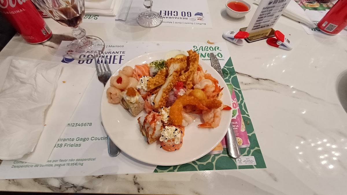 Menu em Go Chef restaurante, Frielas