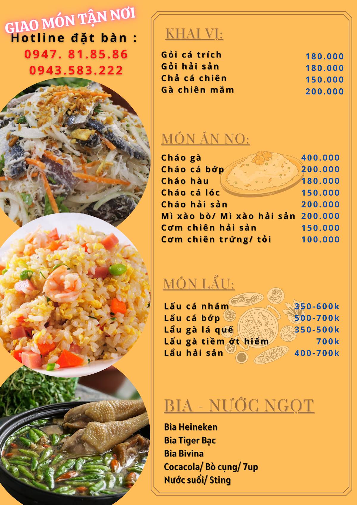 Menu at Happy Bông Phú Quốc - Nhà hàng Homestay Grand World Phú Quốc ...