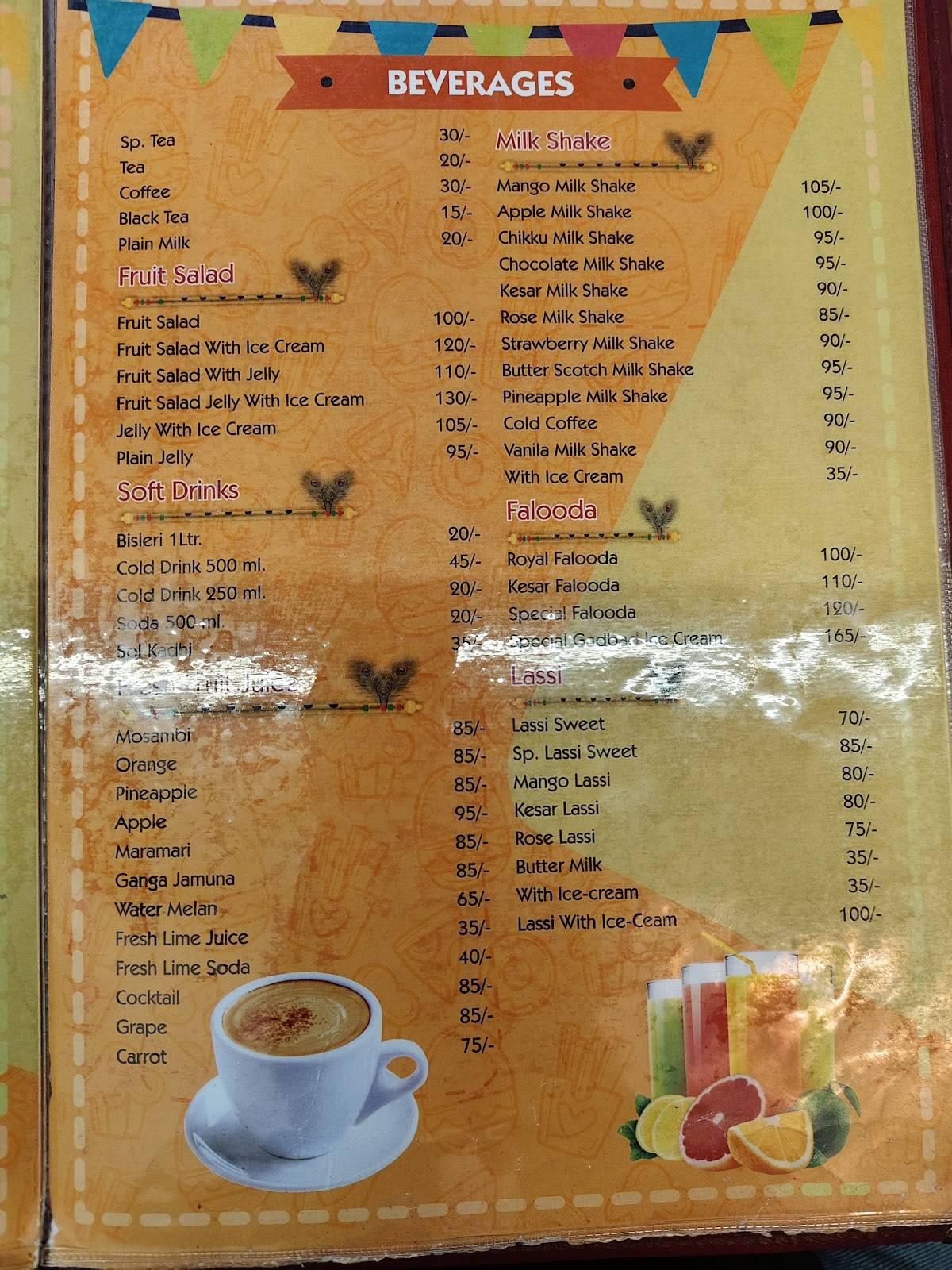 Menu at Hare Krishna Fast Food, Nashik
