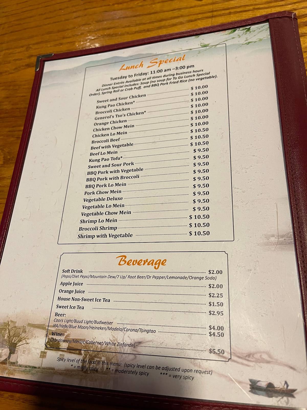 Menu at Hot Point Chinese Restaurant, The Dalles
