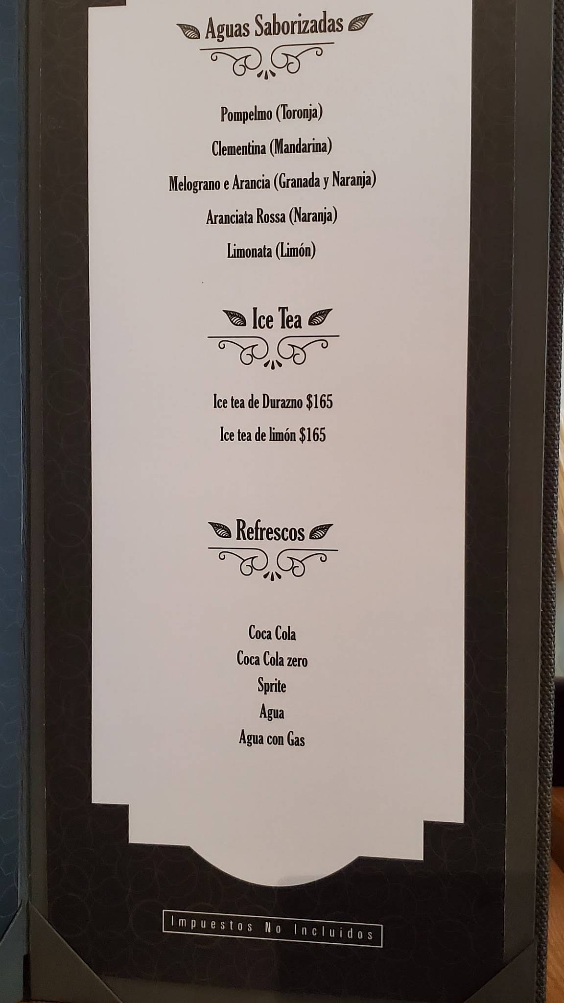 Menu at Il Caminetto restaurant, Santo Domingo, Av Ing Roberto Pastoriza