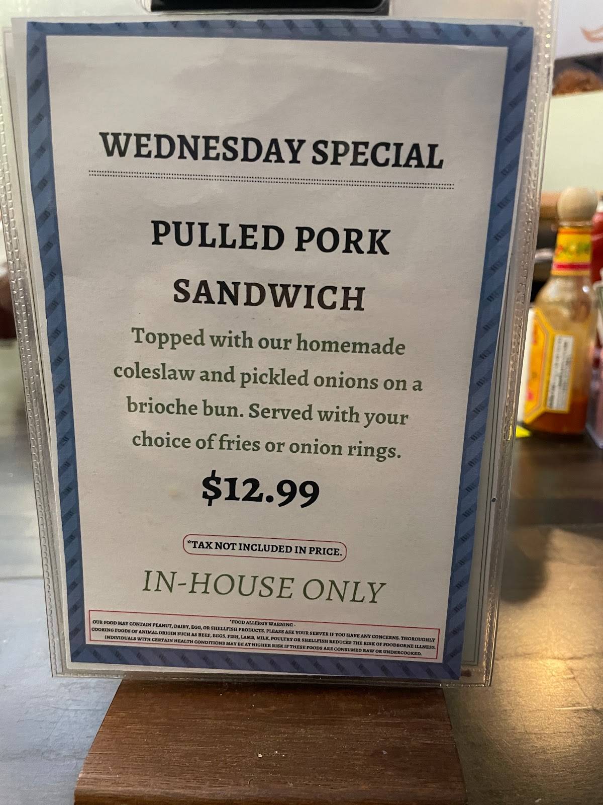 Menu at Jackpot Joanie's Casino restaurant, Pahrump