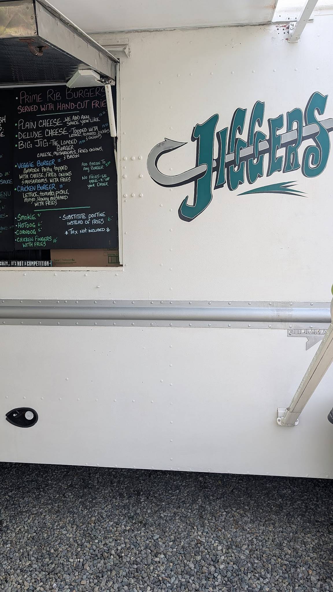 Menu at Jiggers restaurant, Ucluelet