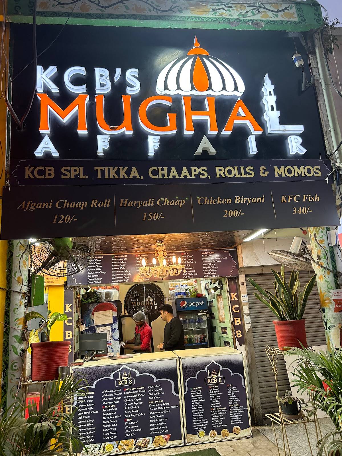 Menu at KCB 8, Chandigarh