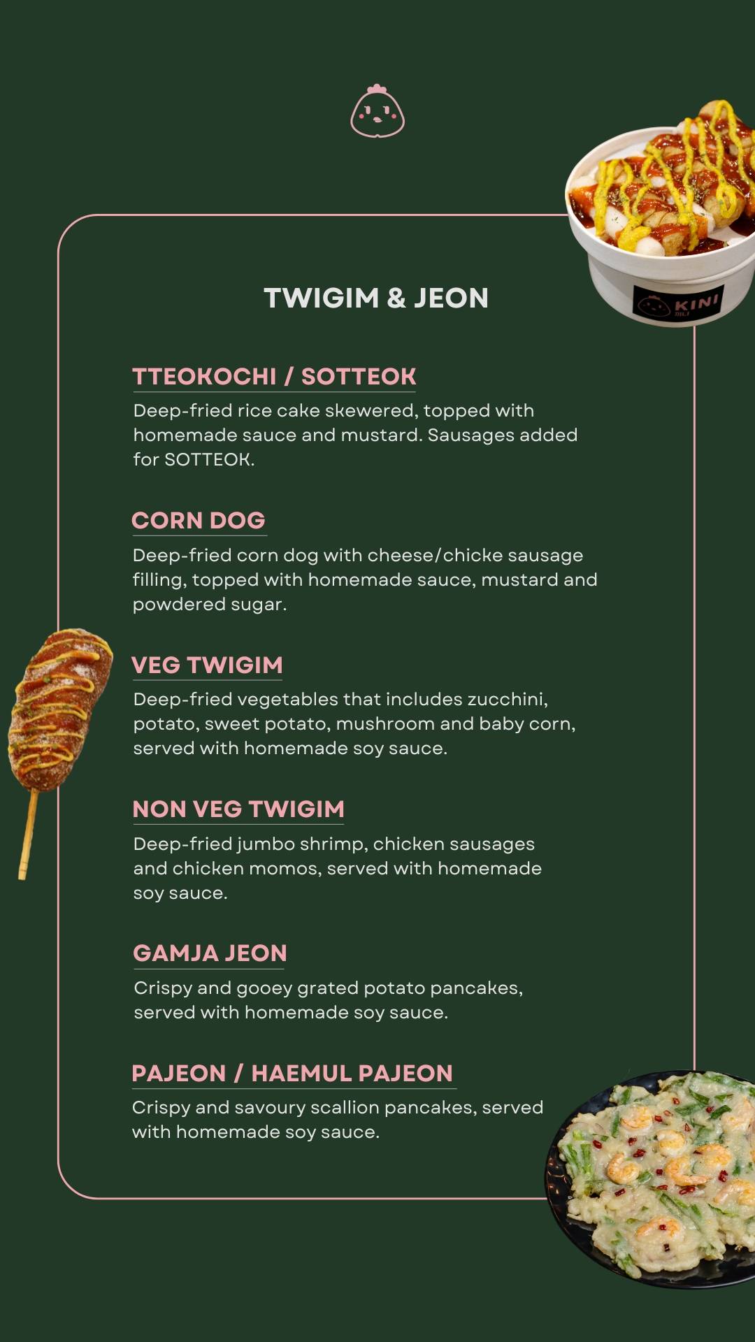 Menu at KINI, Pune
