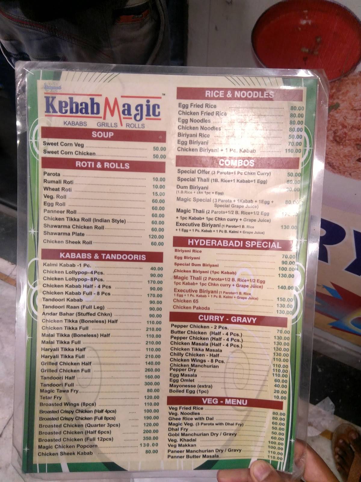 Menu at Kabab Magic - JP Nagar 3rd Phase, Bengaluru