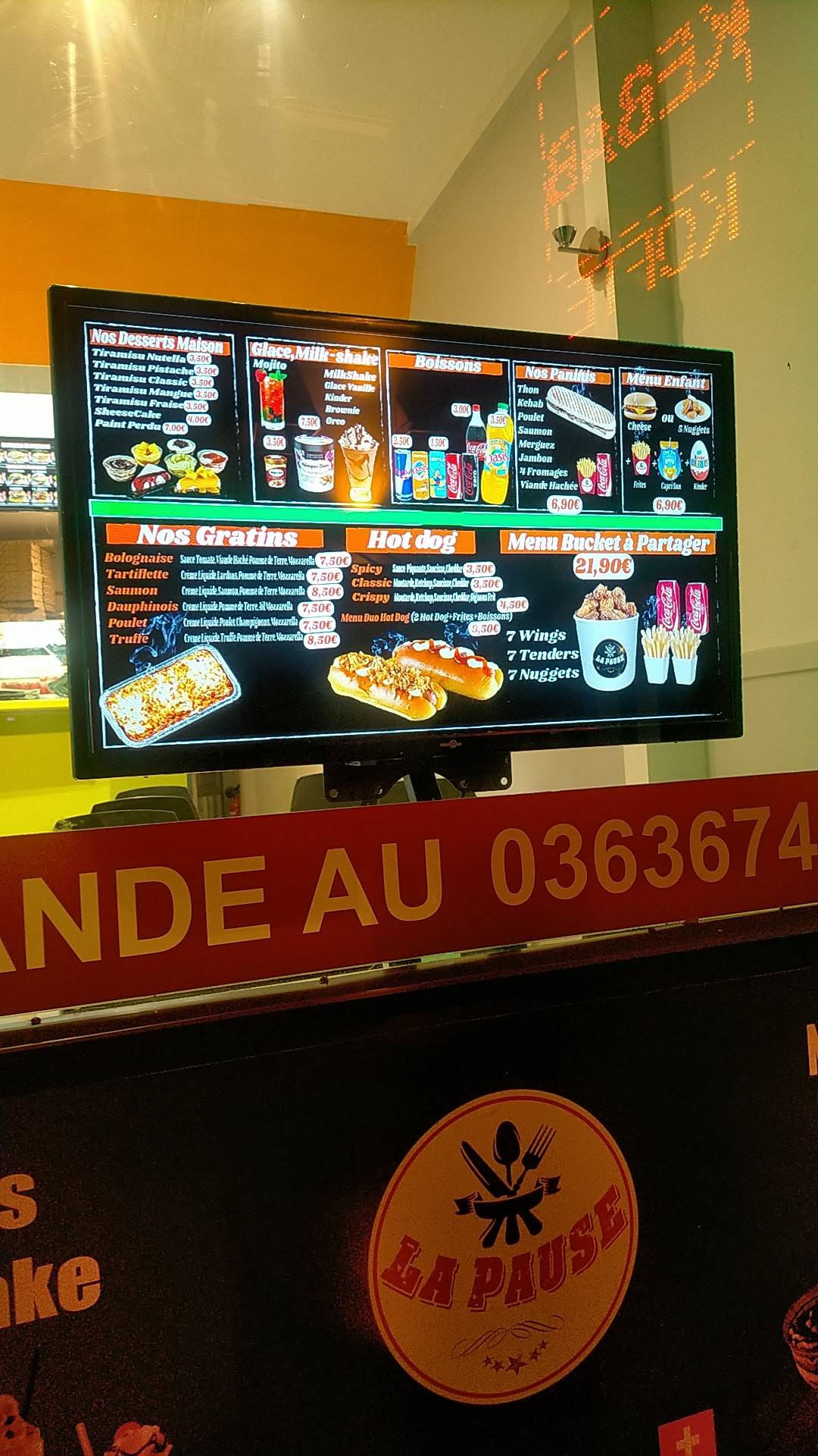 Menu au Restaurant Burger One, Lons-le-Saunier