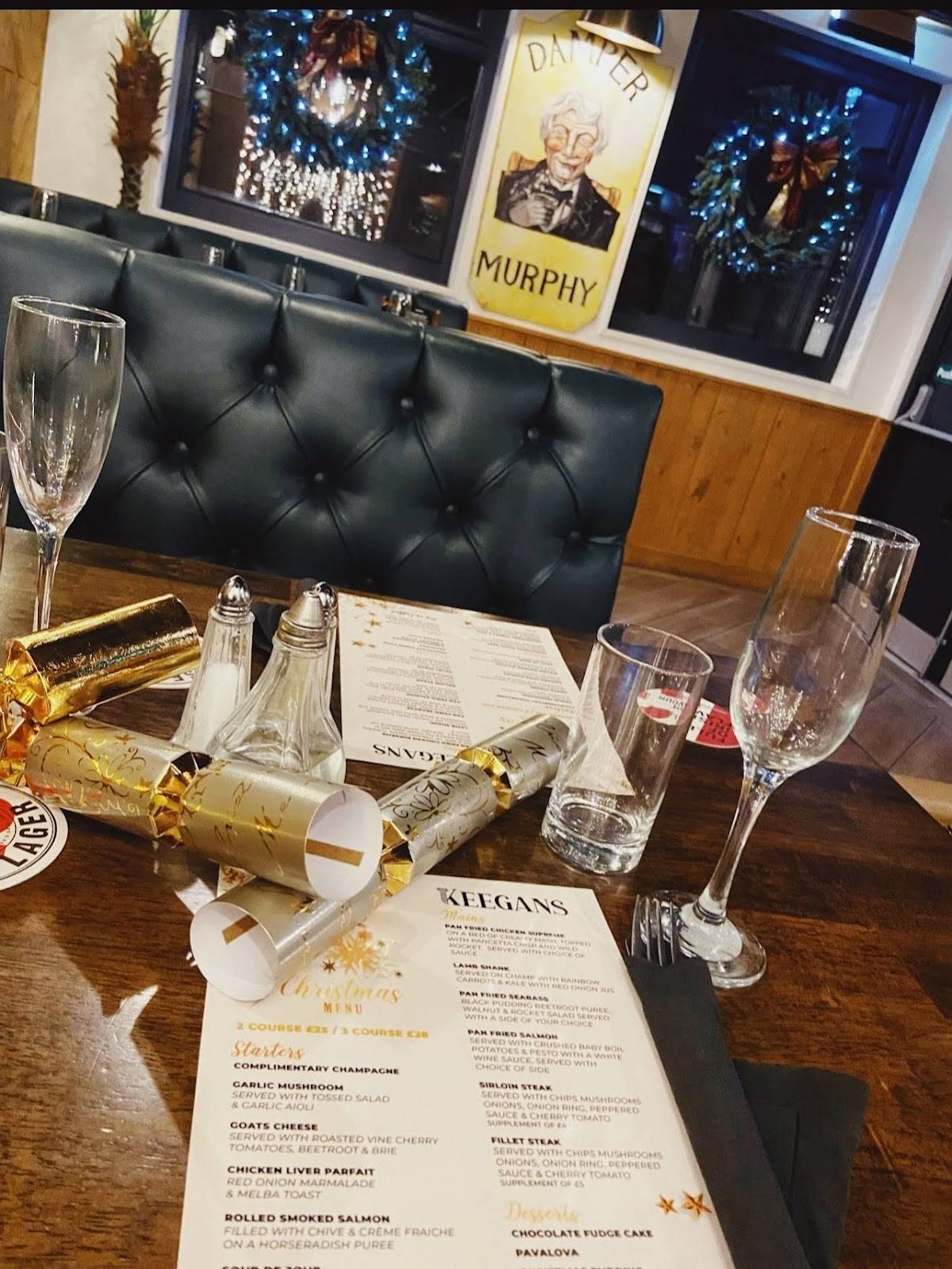 Menu at Keegan's Bar & Restaurant, Armagh
