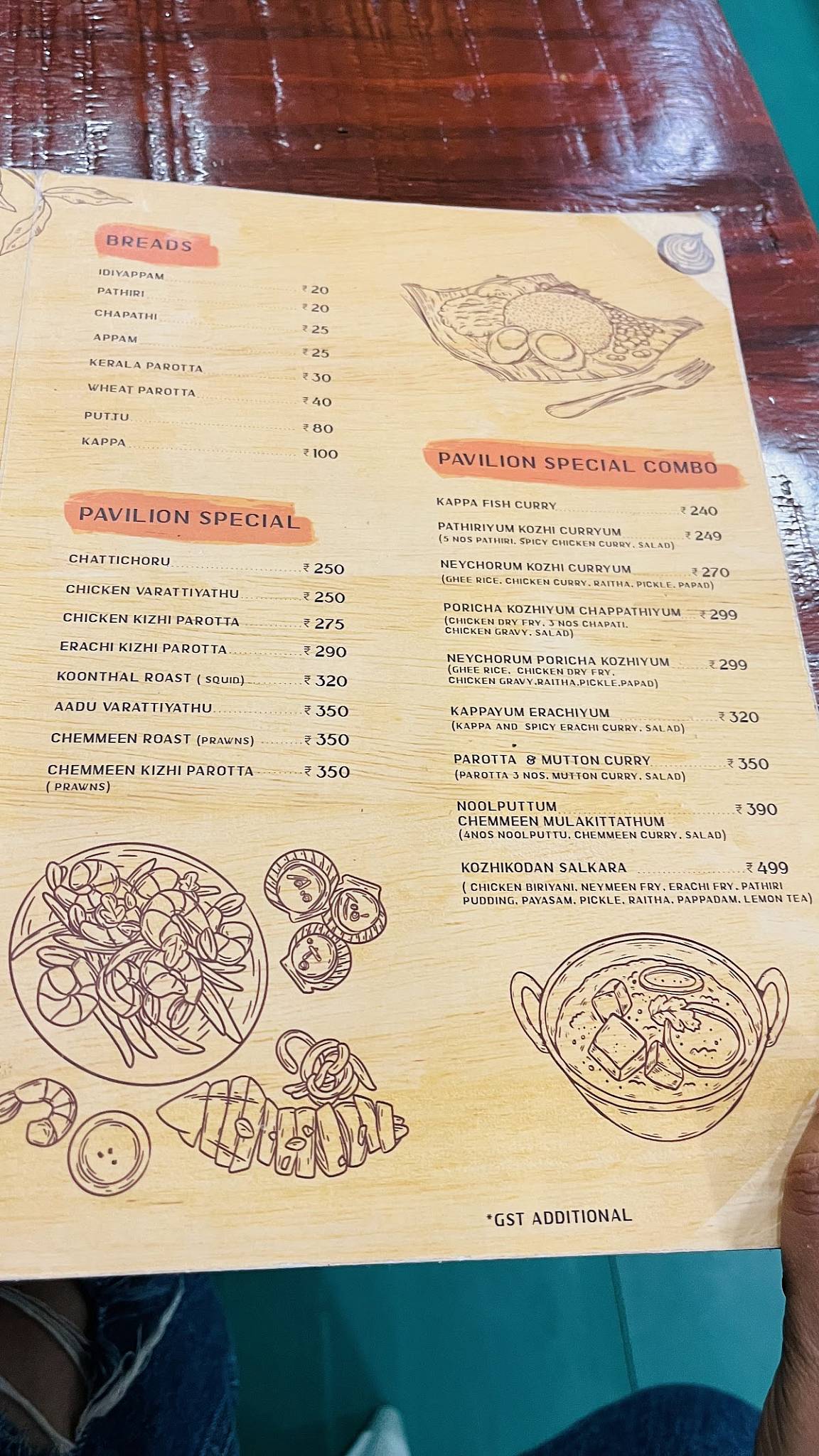 Menu at Kerala Pavilion Restaurant Indiranagar, Bengaluru