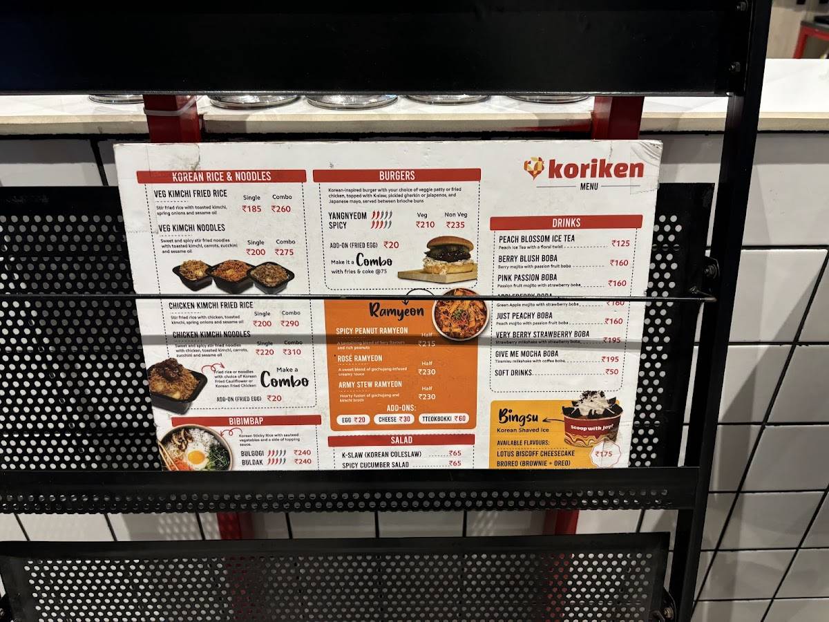Menu at Koriken, Bengaluru, 28