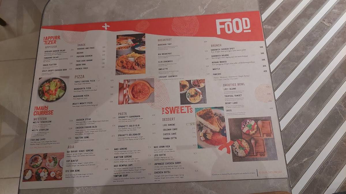 Menu at Lexi The Flying Tiger restaurant, Bandung