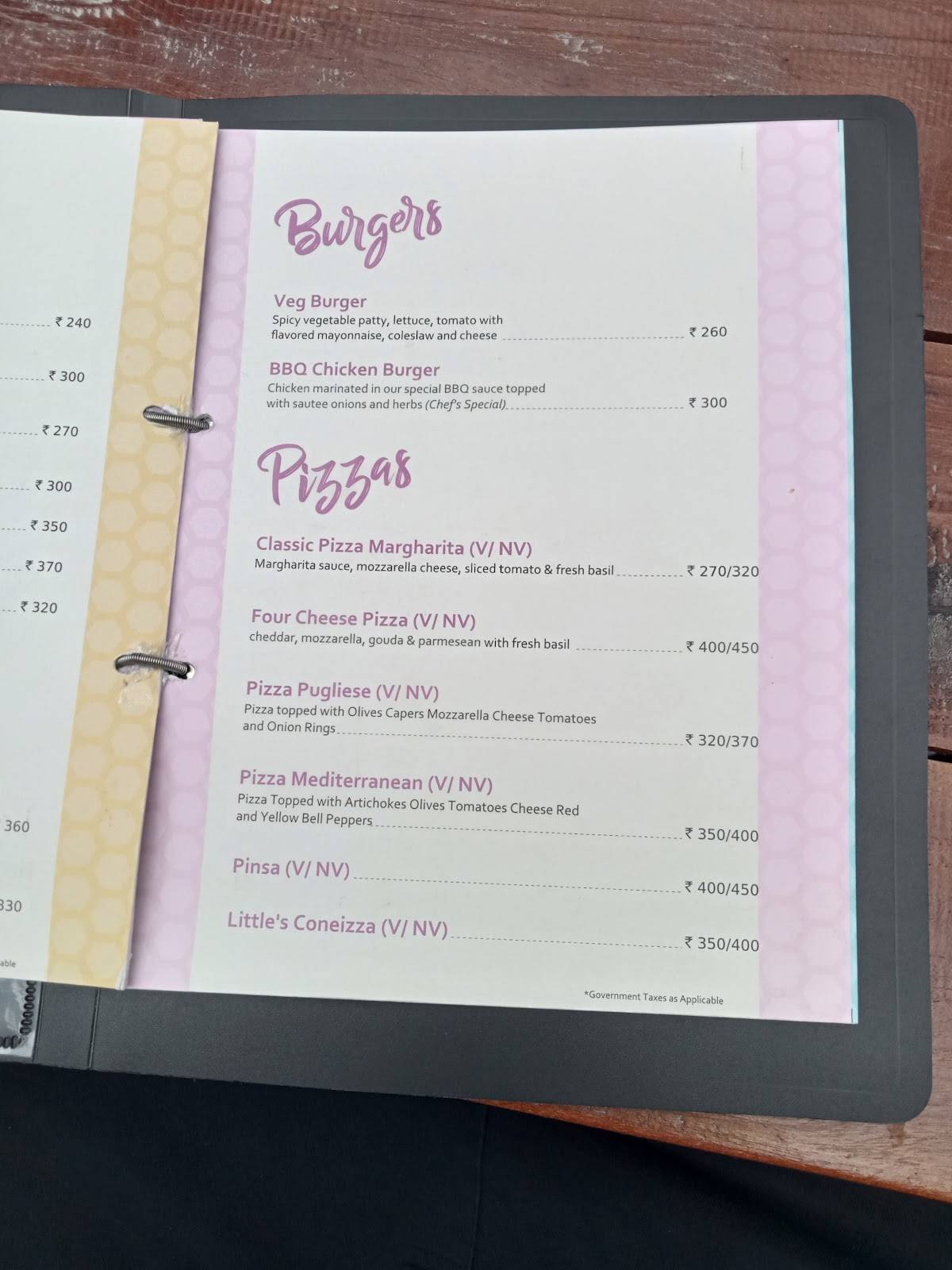 Menu at Little's Bistro, Ranchi