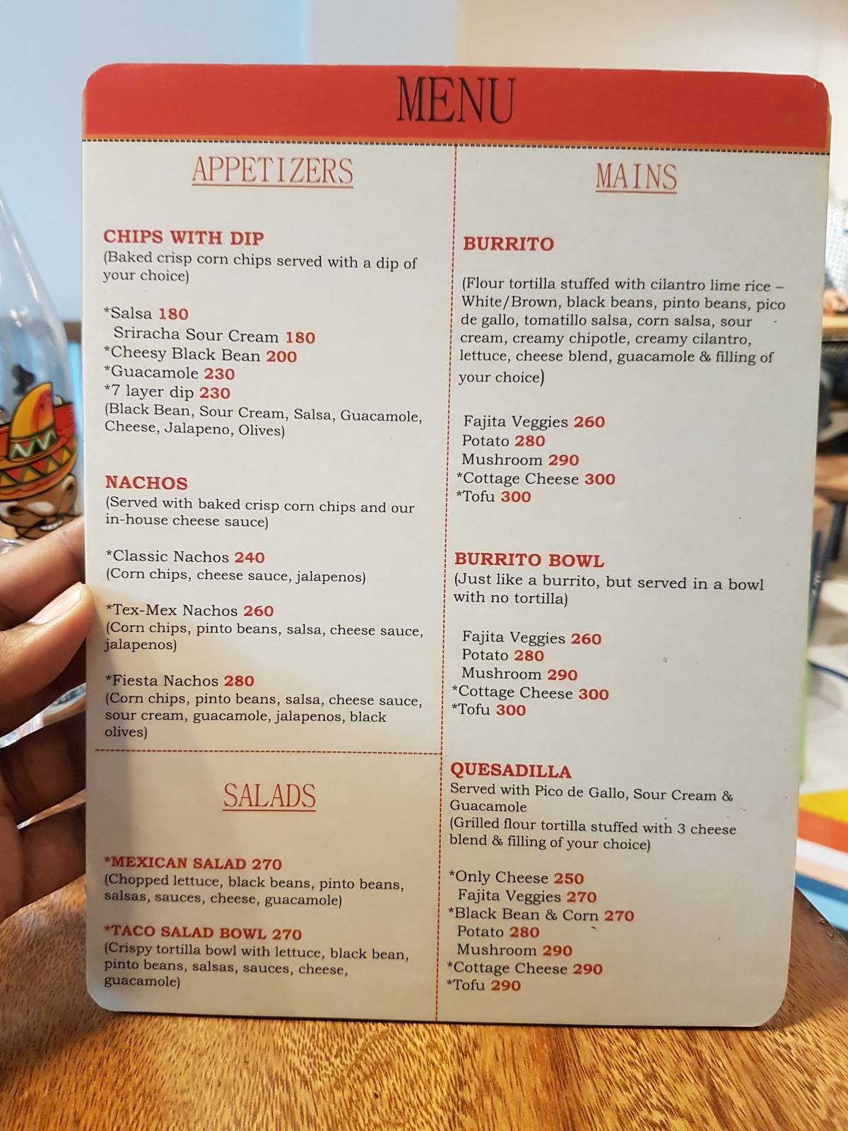 Menu at Mexican Express, Mumbai, Shop 2