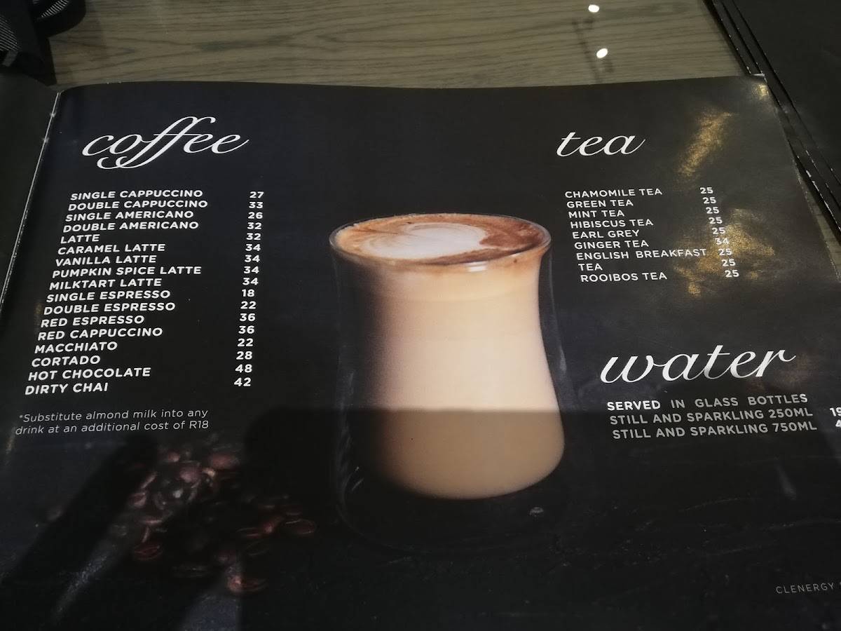 Menu at MiHa Melrose Arch restaurant, Johannesburg