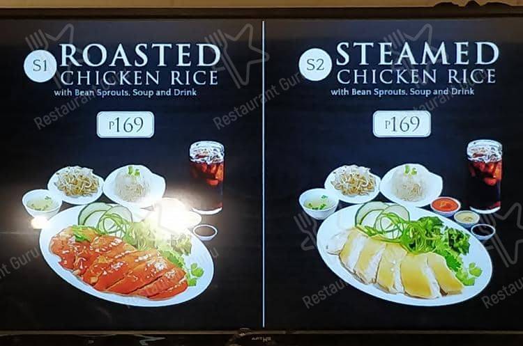 Carta del restaurante Mr. Koh Singapore Chicken Rice, Ciudad Quezon