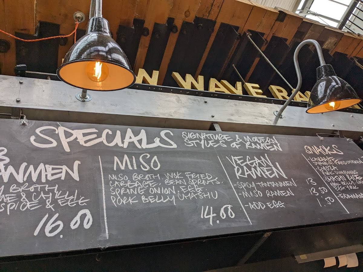 Menu at New Wave Ramen - Mackie Mayor restaurant, Manchester