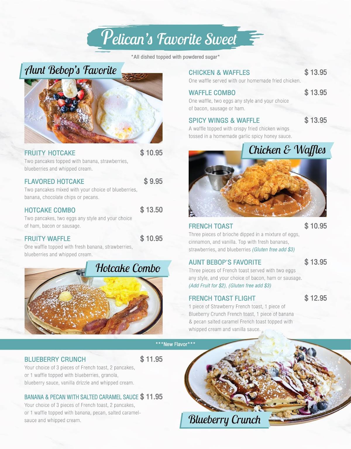 Menu at PELICAN BREAKFAST & LUNCH- FRIENDSWOOD restaurant, Friendswood