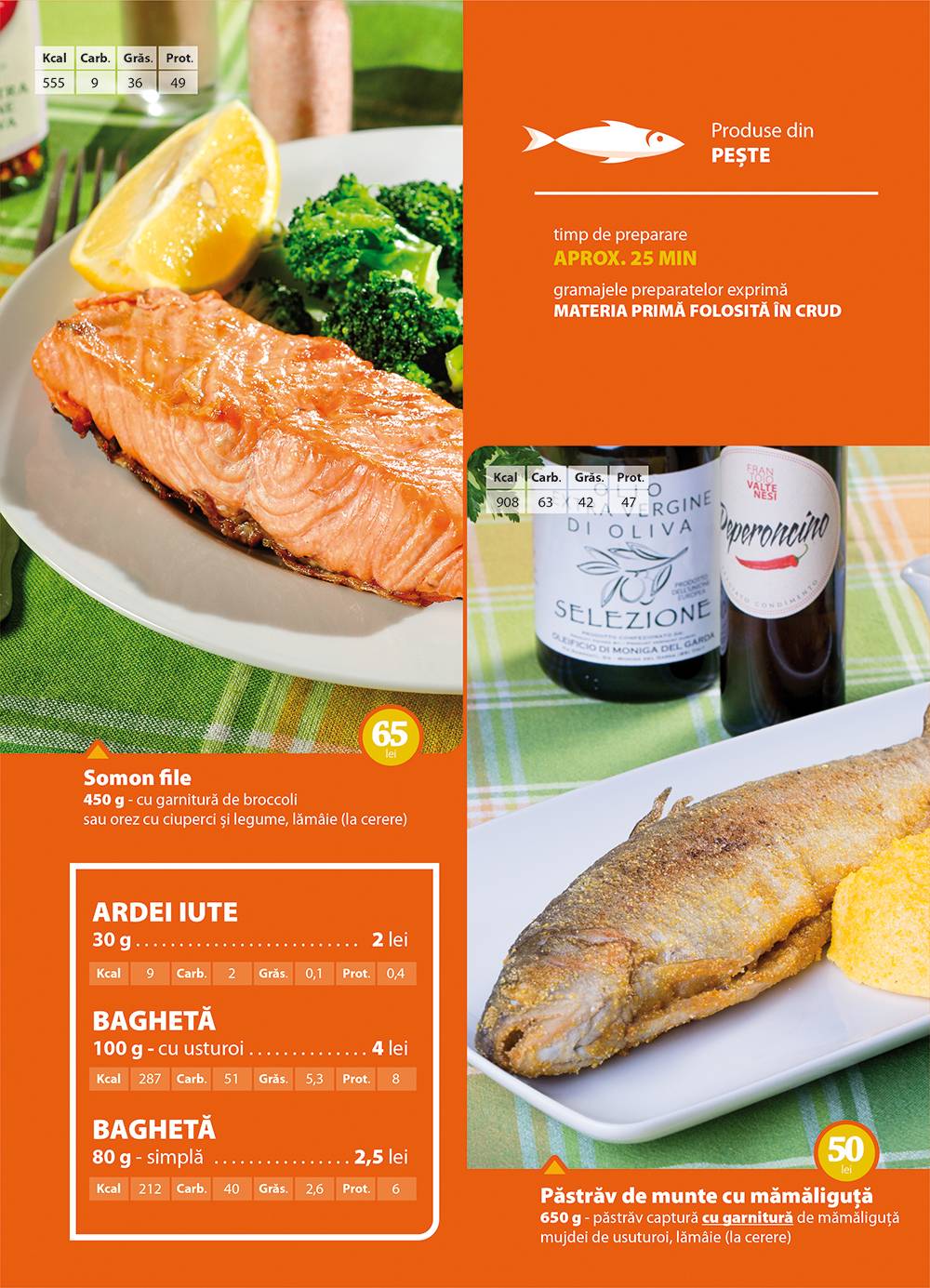 Menu at Papa Sam, Timișoara