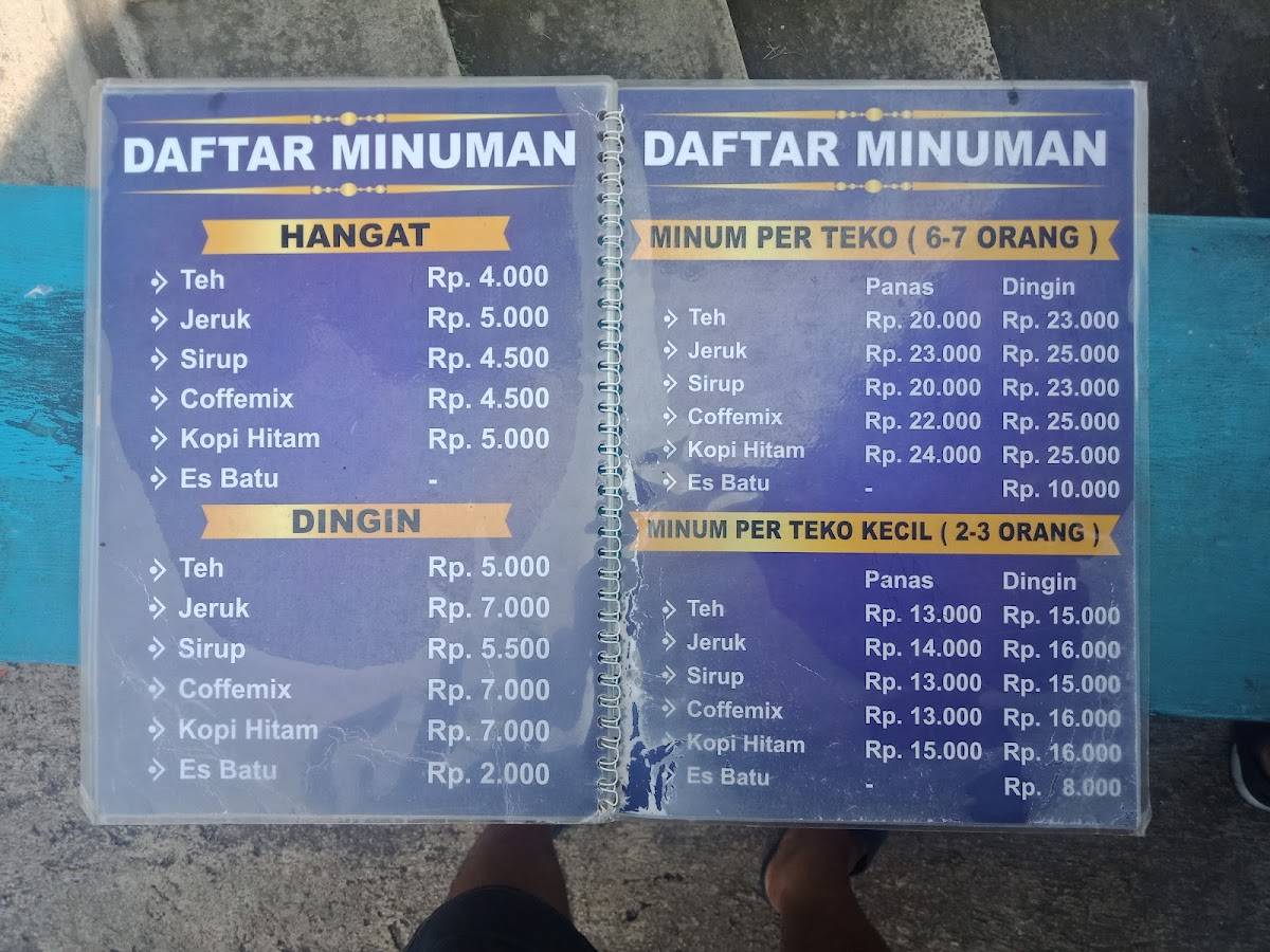 Carta del restaurante Pemancingan & Lesehan "Sumber Alam", Tampingan