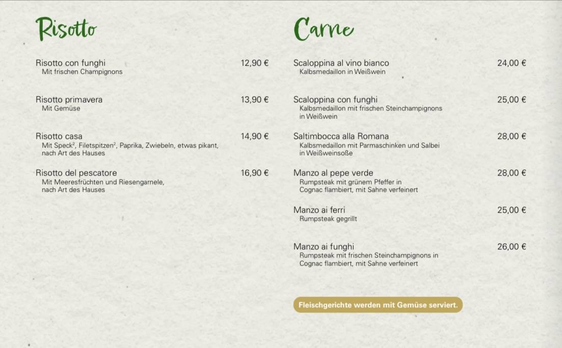 Speisekarte von Ristorante Da Michele Senden restaurant, Senden